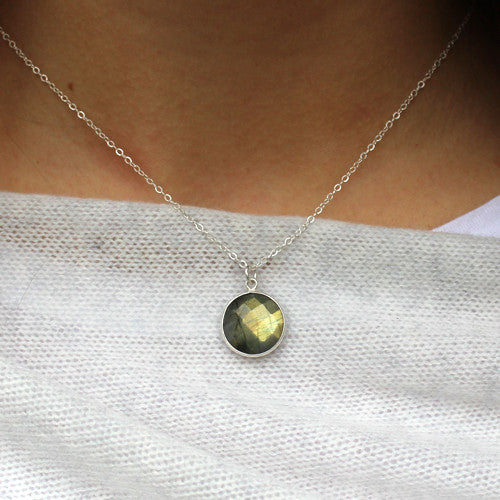 Round Gold and Silver Labradorite Women's Margie Edwards Jewelry ...